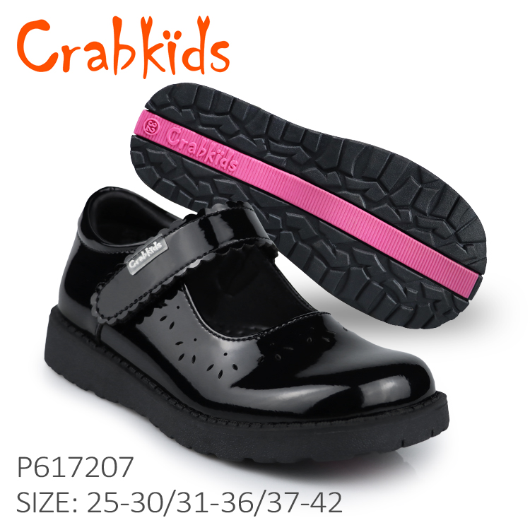 P617207 CRABKIDS PATENT LEATHER SCHOOL SHOES FOR GIRLS – Crabkids