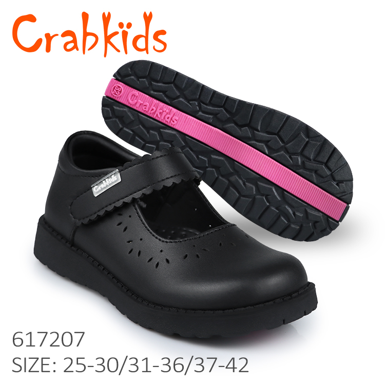617207 Girls Black School Shoes – Crabkids