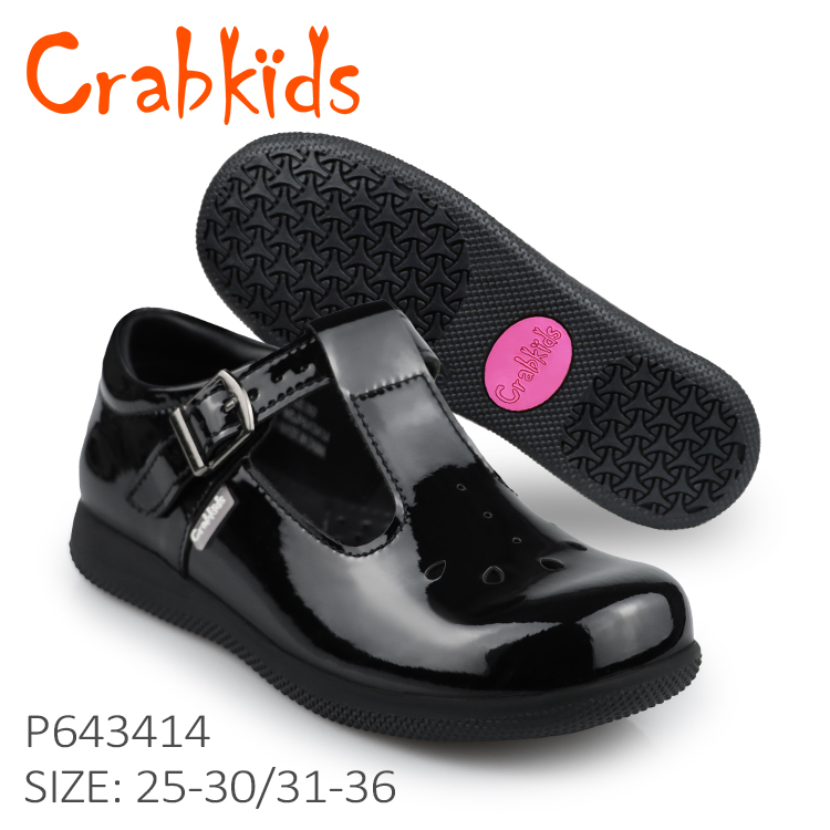 P643414 School Shoes For Girls Teen In Black – Crabkids